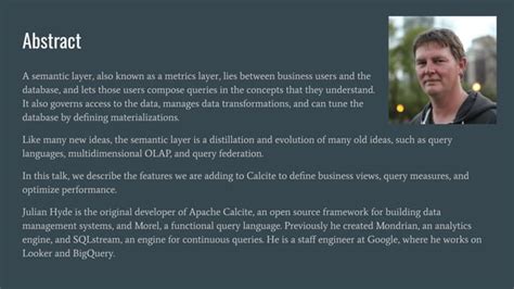 building a semantic metrics layer using calcite ppt