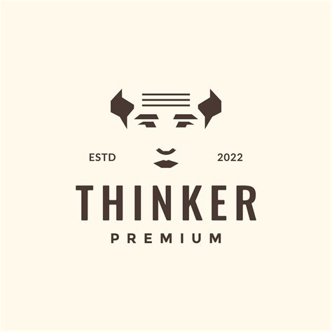 Face Man Bald Thinker Smart Head Hipster Logo Design Vector Icon Illustration 20528761 Vector