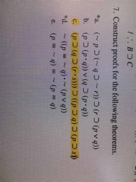 solved construct proofs for the following theorems