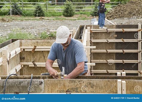 Construction Basement Concrete Wall Forms Editorial Stock Image Image
