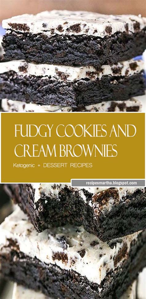 Fudgy Cookies And Cream Brownies Recipes Martha