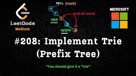 Implement Trie Prefix Tree Microsoft Interview Question Python