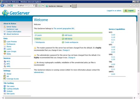 Walkthrough Setting Up GeoServer GEOG Web Mapping