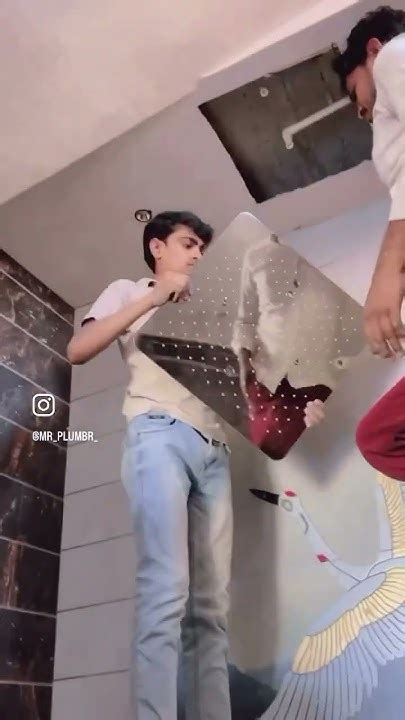 Forceiling Shower Work Plumber Youtube