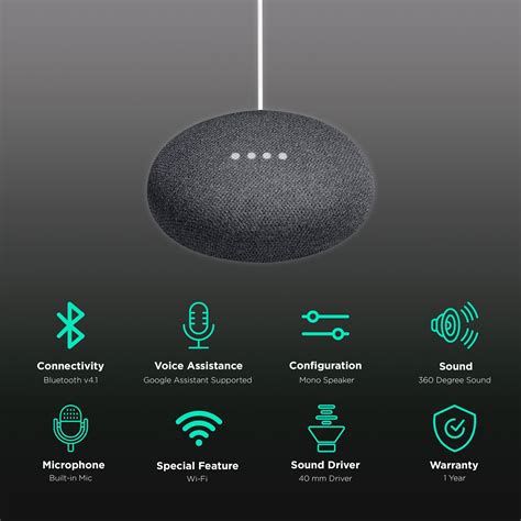 Buy Google Home Mini With Google Assistant Compatible Smart Wi Fi Speaker Far Field Voice