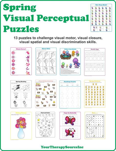 Spring Visual Perceptual Puzzles 13 Visual Motor Visual Spatial