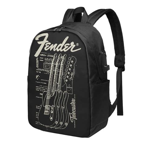 Fender Telecaster Backpack Fashion Travel Backpack Laptop Backpack 17