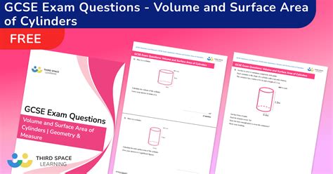 Volume And Surface Area Of Cylinders Exam Questions Gcse Maths [free]