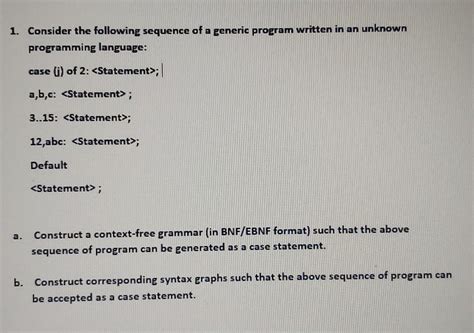 solved 1 consider the following sequence of a generic