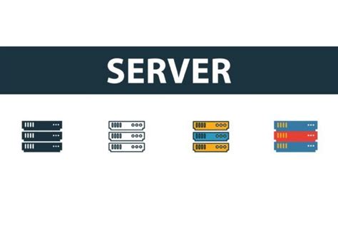 Server Icon Set Graphic By Aimagenarium · Creative Fabrica