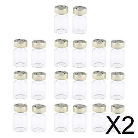 Paquete De 2 4 Botellas De Viales De Vidrio Vacías De 20 Piezas