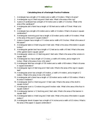 How To Calculate The Area Of A Rectangle Formula Examples