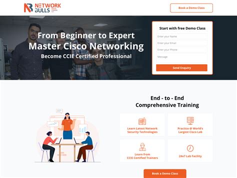 networking institute landing page design for lead generation by nandan