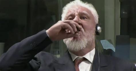 El Día En Que El Criminal De Guerra Bosniocroata Slobodan Praljak Bebió Veneno Ante Un Tribunal