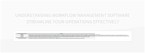 Understanding Workflow Management Software Streamline Your Operations