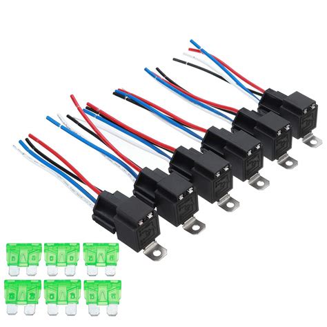 6 Stuks 12v 30a Amp 4 Pin Auto Relais Switch Harne Vicedeal