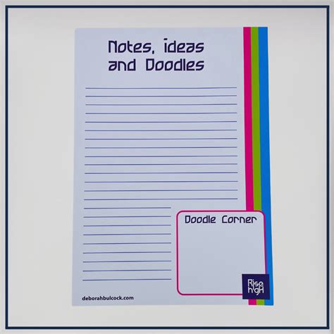 Notes Thoughts And Doodles Notepad Deborah Bulcock