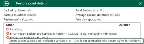 Kb4486 Agent Backup Job Fails With Veeam Backup And Replication Version Is Not Compatible With