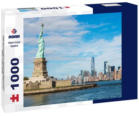 Noah Jigsaw Puzzle Statue Of Liberty National Monument With Manhattan Skyline Background New
