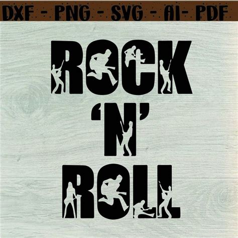 Rock N Roll Svg Rock And Roll Music Svg Guitar Svg Rock Hand Svg