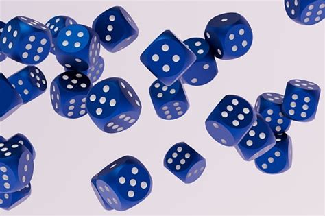 보드 게임의 개념 흰색 배경에 흰색 점이 흩어져 있는 파란색 주사위 3d 렌더링 가능성에 대한 스톡 사진 및 기타 이미지 가능성 개념 개념과 주제 Istock