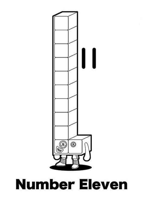Nacrtaj Numberblocks 11 Bojanje Coloringlib