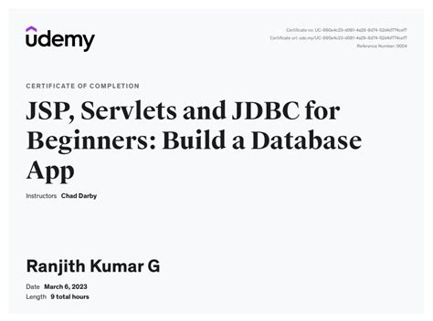 Ranjith Kumar Govindarajan On Linkedin Udemy Course Completion Certificate
