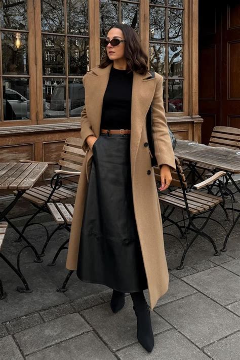 23 Chic Long Coat Outfits To Elevate Your Winter Style Long Brown