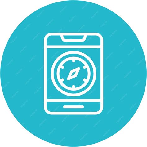Premium Vector Compass App Vector Illustration