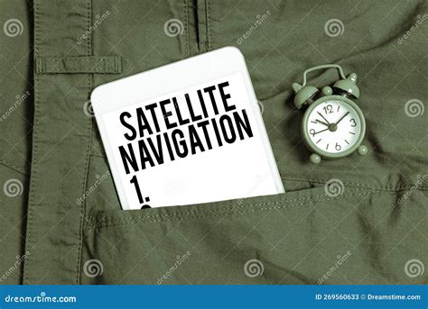 Hand Writing Sign Satellite Navigation Internet Concept System