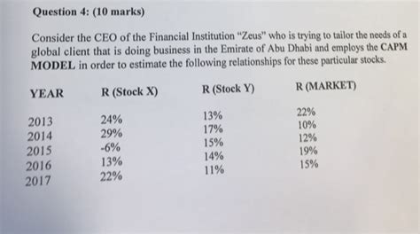 Solved Question 4 10 Marks Consider The Ceo Of The
