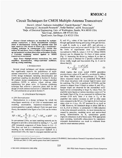 Pdf Circuit Techniques For Cmos Multiple Antenna Transceivers