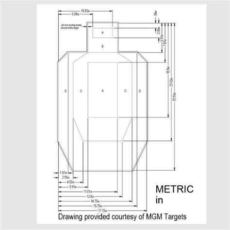 Uspsaipsc Cardboard Targets Official Size And Scoring Perforations