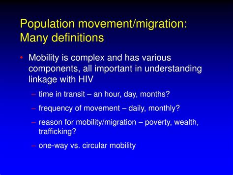 Ppt Cross Border Movement Migration And Hiv Opportunities And