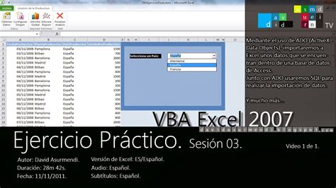 Curso Práctico Programación Vba Excel 2007 Importar Datos De Access