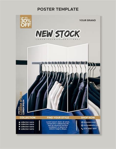 Premium Vector New Stock Cloth Promotion Poster