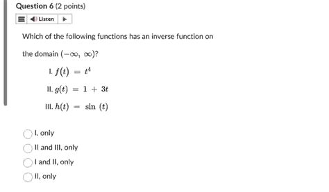 solved question 6 2 ﻿points which of the following