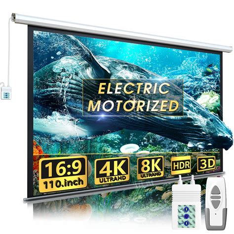 Aoxun 110 Motorized Projector Screen Indoor And Outdoor Movies