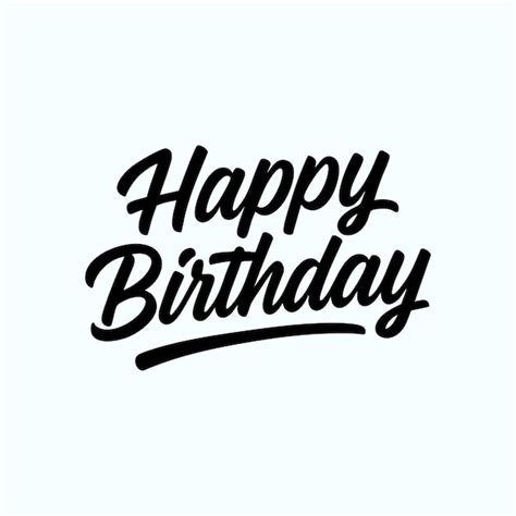 Happy Birthday Calligraphy Script Vector Premium Vector