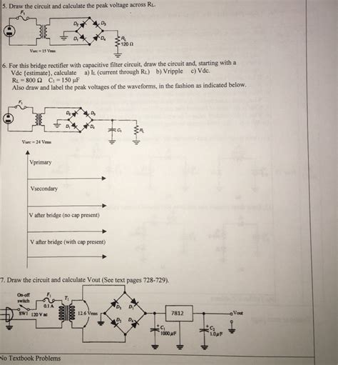 Solved Draw The Circuit And Calculate The Peak Voltage Chegg