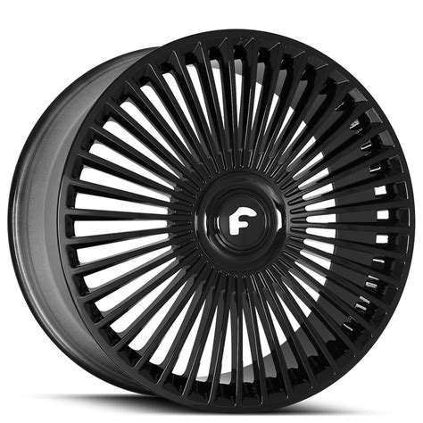 24 Forgiato Wheels Trimestre M Gloss Black Xl Floating Cap Forged Rims