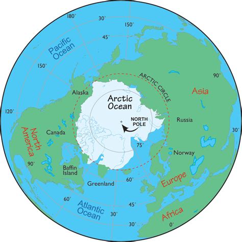 Arctic Map Map Of The Arctic Arctic Geography Map Arctic Ocean Map