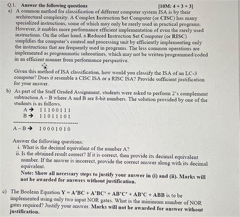 solved q 1 ﻿answer the following questions[10m 4 3 3a ﻿a