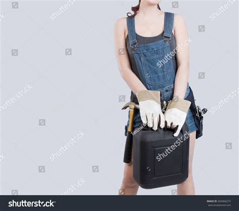 Sexy Asian Female Construction Worker Stock Photo Edit Now 266066273