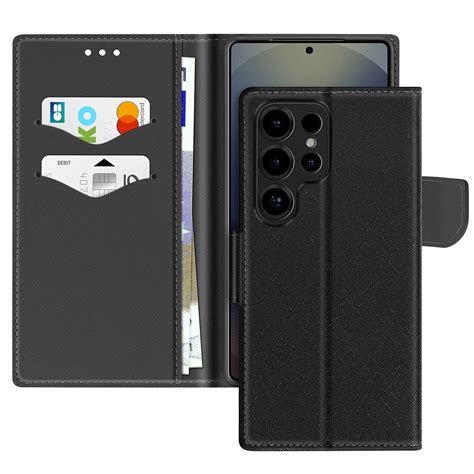 Avizar Étui Pour Samsung Galaxy S25 Ultra Portefeuille Cuir Saffiano