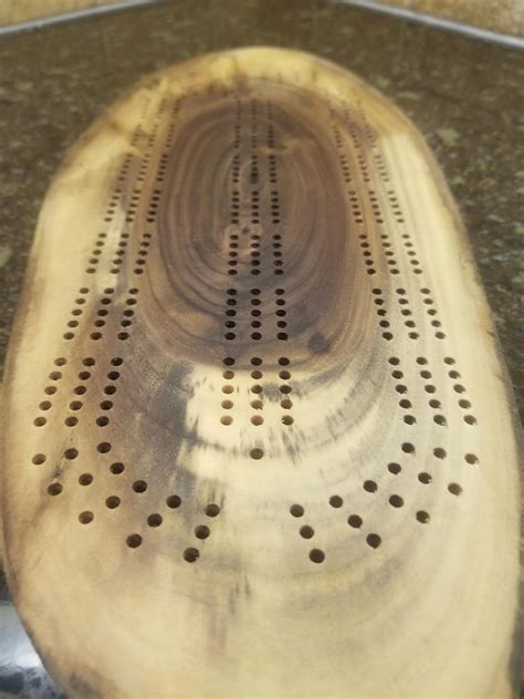 Walnut Oval Cribbage Board Epoxy Concepts Custom Epoxy And Wood
