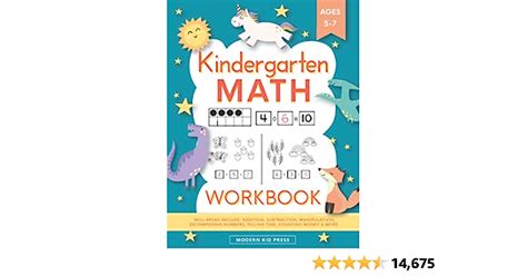 Kindergarten Math Workbook Kindergarten And 1st Grade Workbook Age 5 7 Homeschool