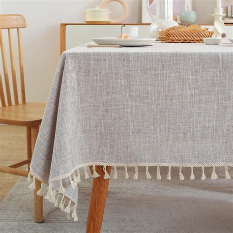 Textured Table Cloth For Rectangle Table Heavy Duty