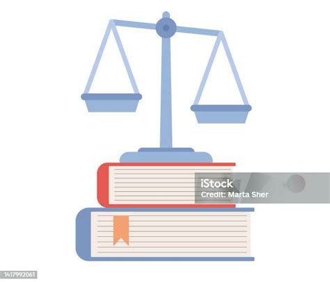 법과 정의 아이콘입니다 정의와 책의 비늘 대법원 법률 서비스 변호사 서비스 공증인 벡터 플랫 일러스트 레이 션 대법원에 대한 스톡 벡터 아트 및 기타 이미지 Istock