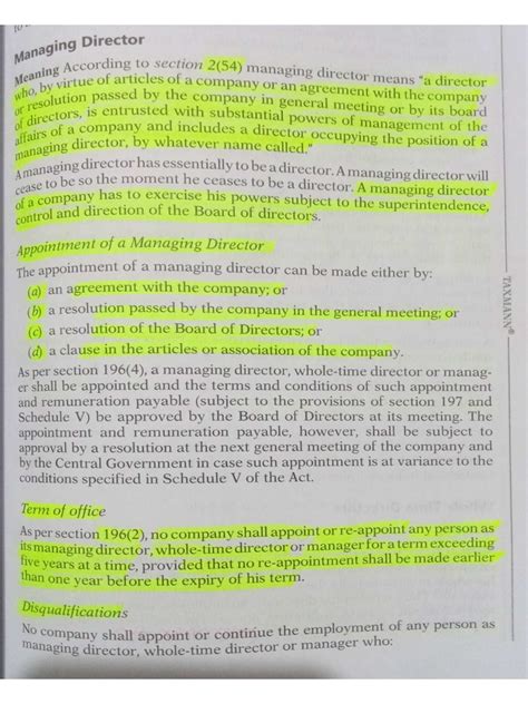 Managing Director Pdf